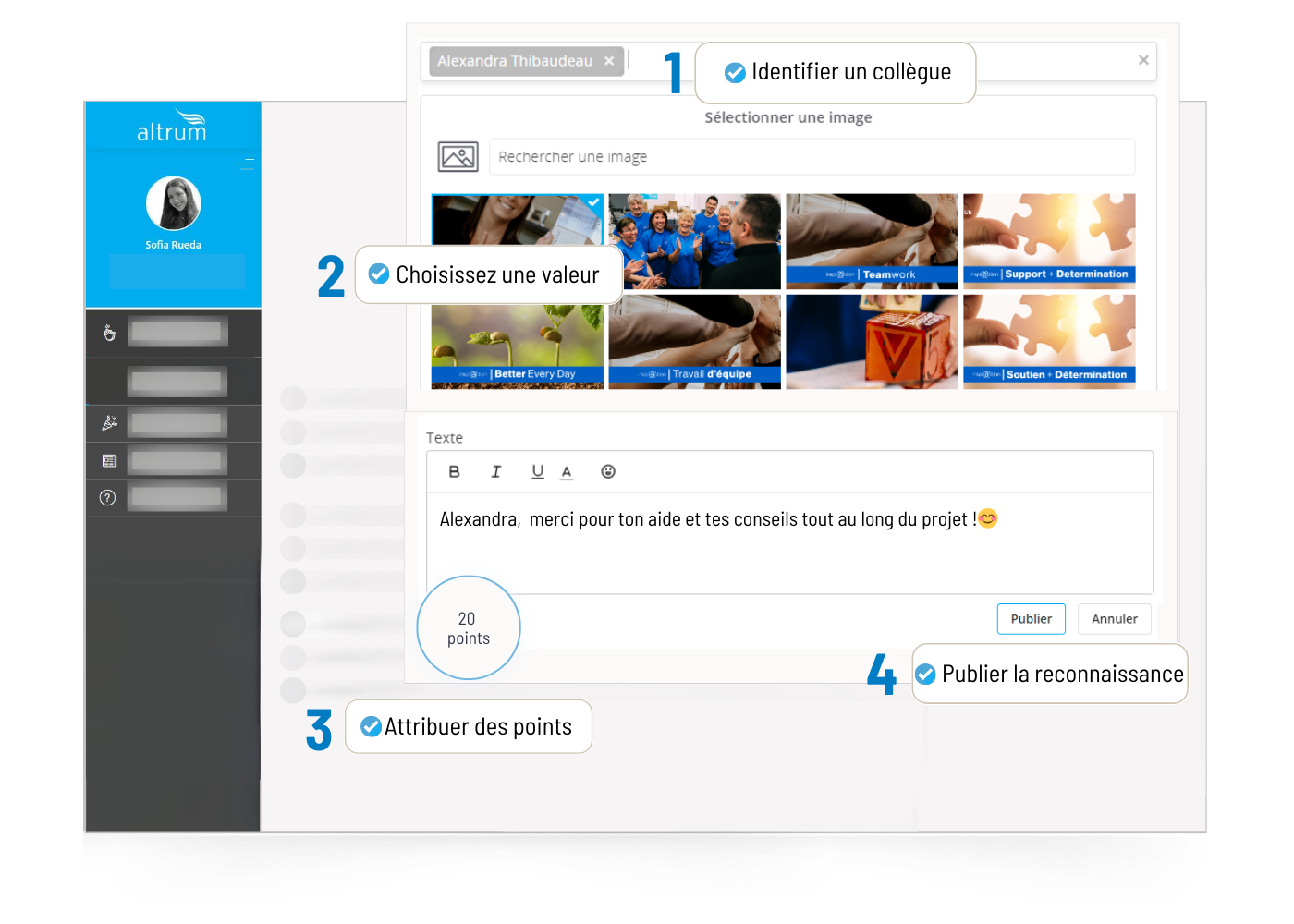Stimulez l'engagement employé | Logiciel de reconnaissance | Altrum